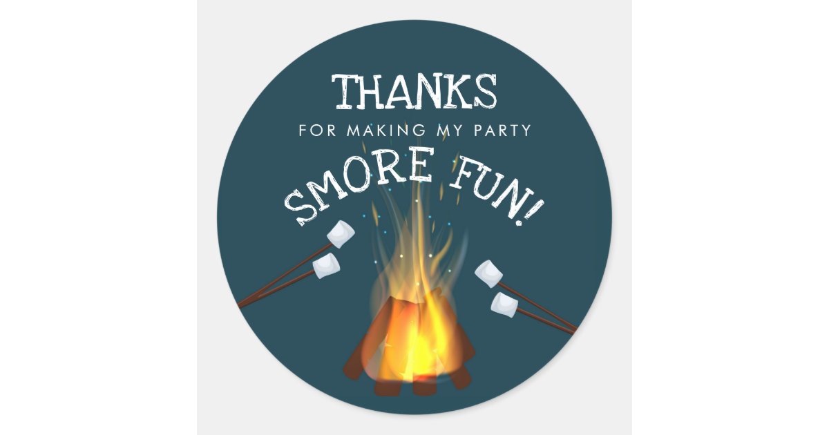Bonfire Party Favor Stickers | Zazzle