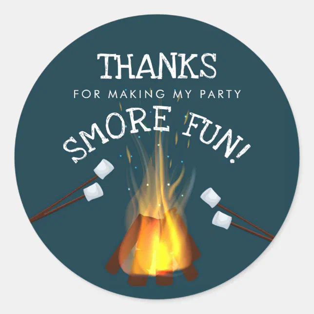 Bonfire Party Favor Stickers | Zazzle
