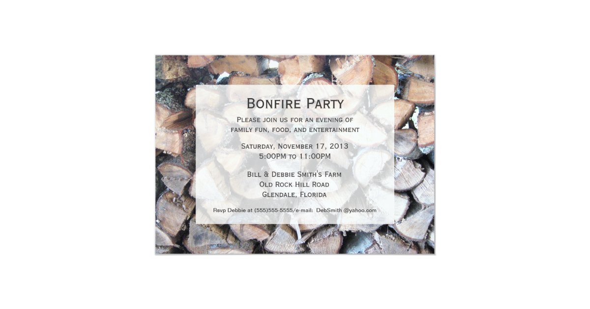 Bonfire Party Invitation | Zazzle.com