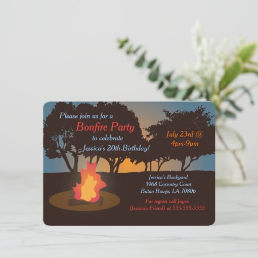 Bonfire Party Invitation | Zazzle
