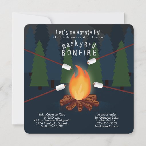 Bonfire Party Invitation | Zazzle