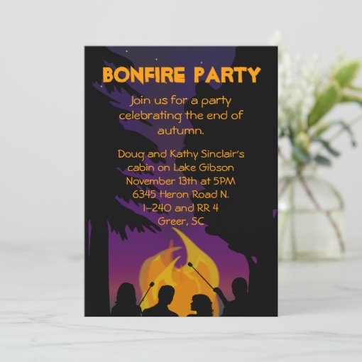 Bonfire Party Invitation | Zazzle