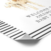 Bonjour Bebe French Doodle Welcome Baby Shower Poster | Zazzle