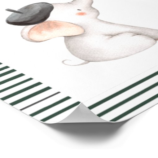 Bonjour Bebe Paris French Baby Shower Sign | Zazzle