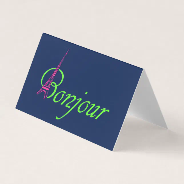 Bonjour Business Card | Zazzle