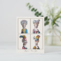 Bonjour Hello Friend Marie Antoinette Fashion Postcard | Zazzle