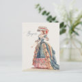 Bonjour Hello Friend Marie Antoinette Greeting Postcard | Zazzle