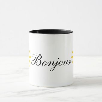 Bonjour Mug | Zazzle
