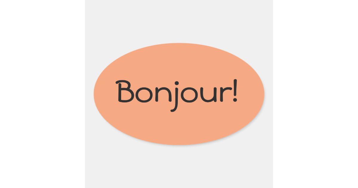 Bonjour Sticker | Zazzle