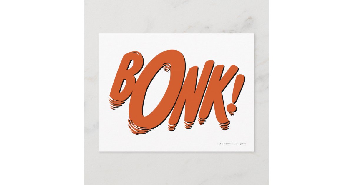 BONK! POSTCARD | Zazzle