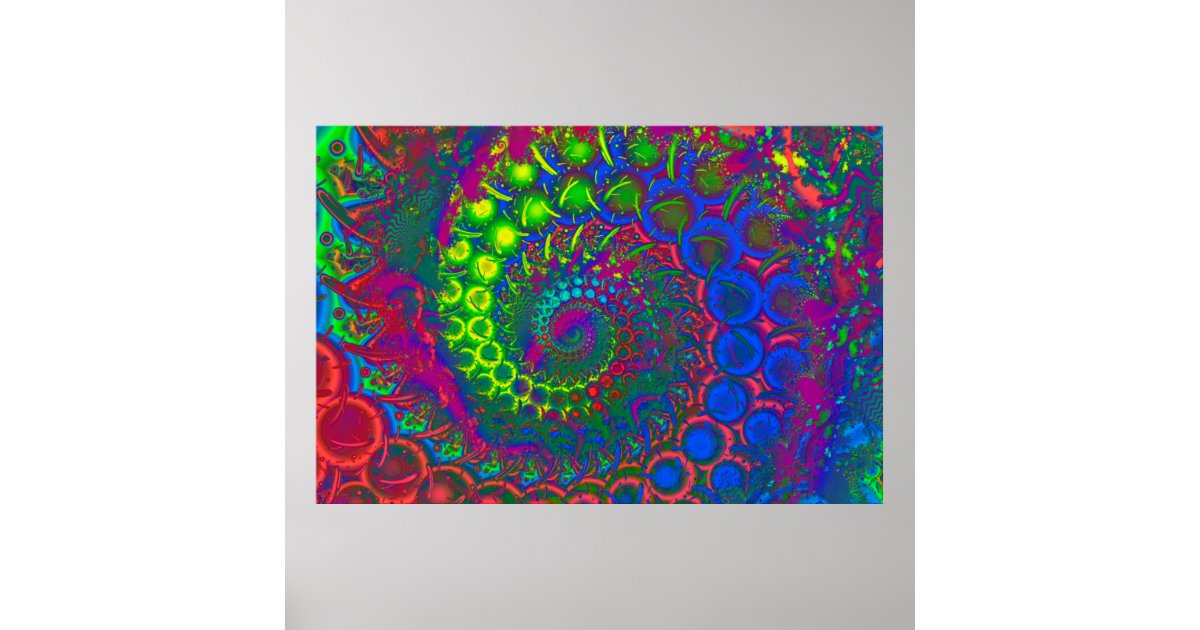 Bonkers 3D Fractal Poster | Zazzle