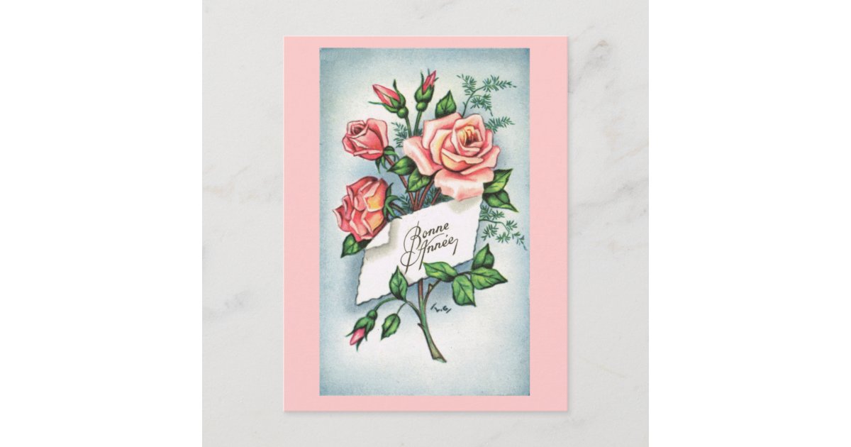 Bonne Annee, French New Year card | Zazzle