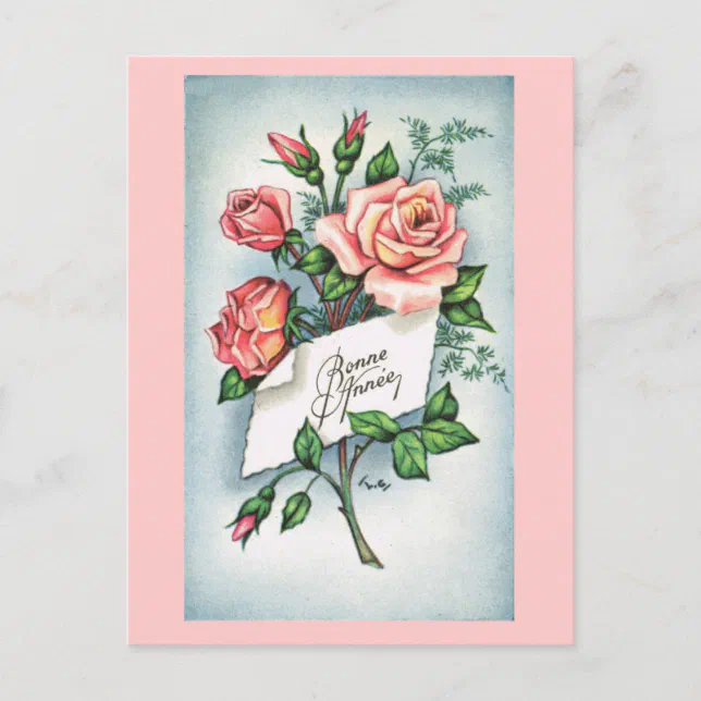 Bonne Annee, French New Year card | Zazzle