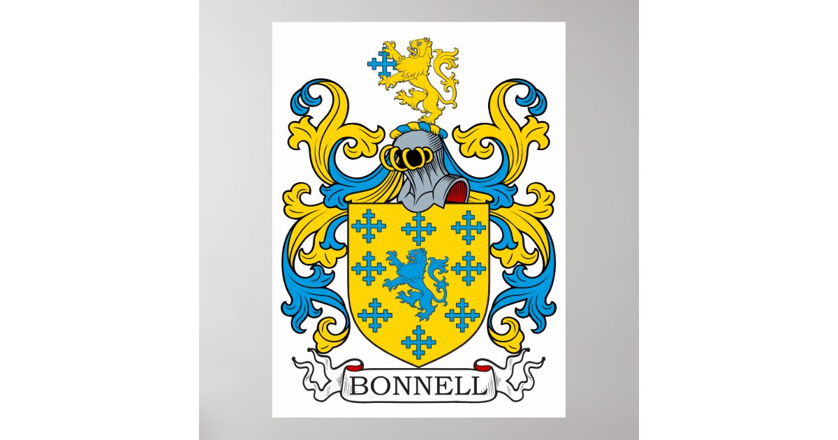 Bonnell Family Crest Poster | Zazzle