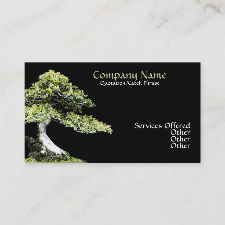 Bonsai Business card | Zazzle
