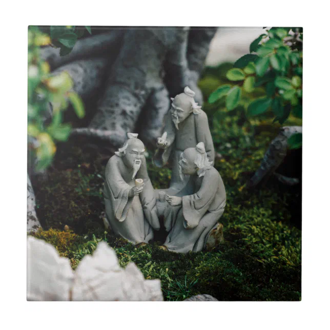 Bonsai Figurines Ceramic Tile | Zazzle