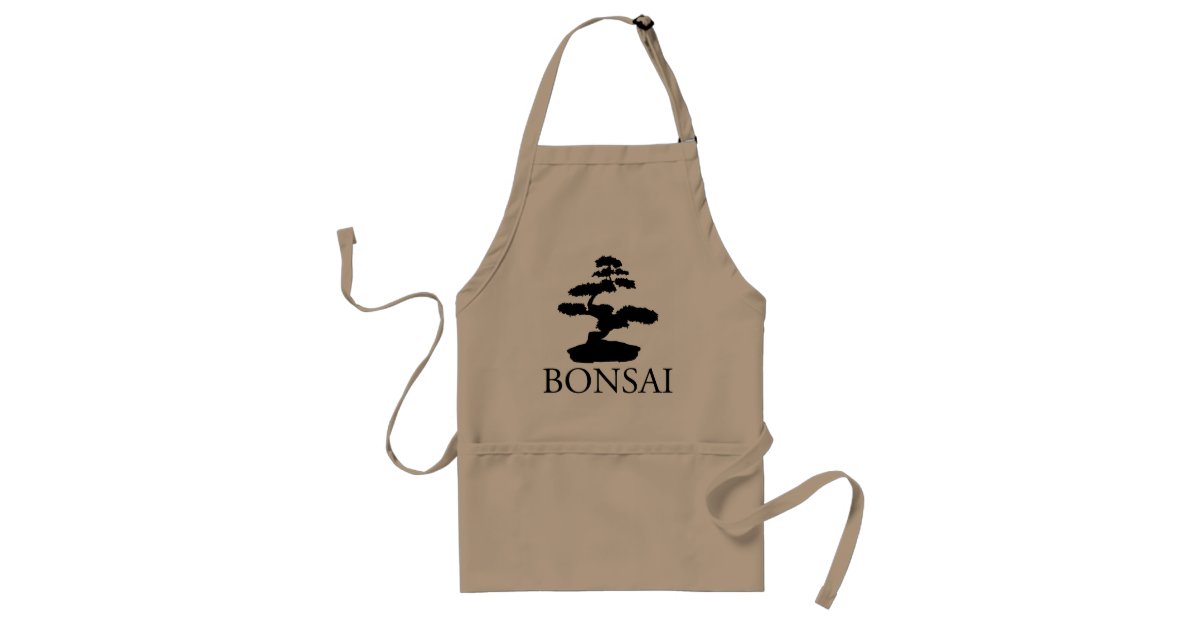 Bonsai Silhouette Adult Apron | Zazzle