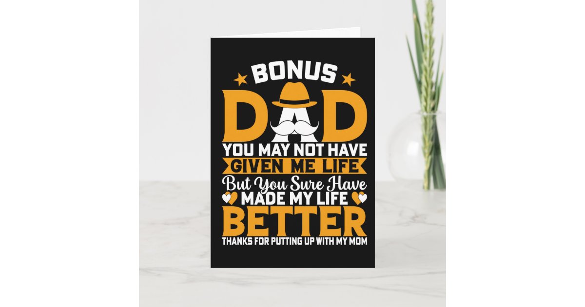 Bonus Dad Fathers Day Card | Zazzle