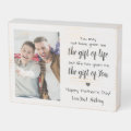 BONUS DAD Poem Personalized Photo Father's Day Wooden Box Sign | Zazzle