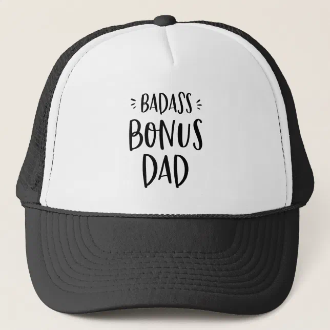Bonus Dad Stepfather Cool Step Dad Father's Day Trucker Hat | Zazzle