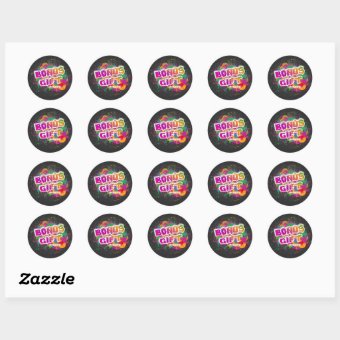 Bonus Gift Inside Classic Round Sticker | Zazzle