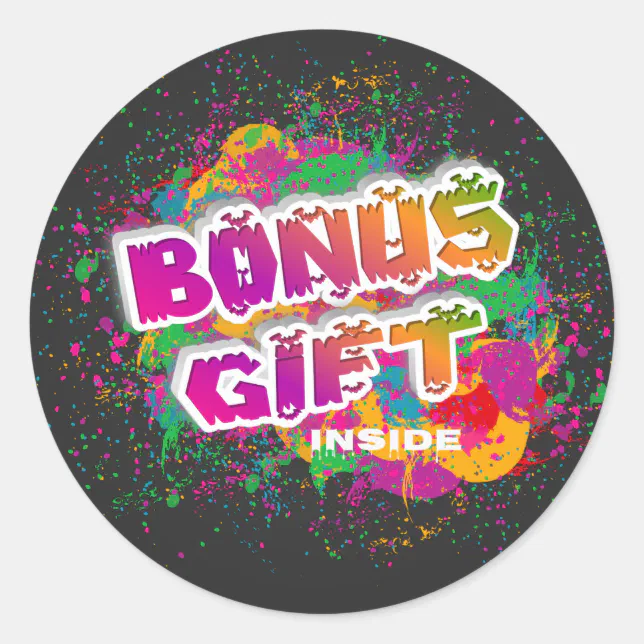Bonus Gift Inside Classic Round Sticker | Zazzle