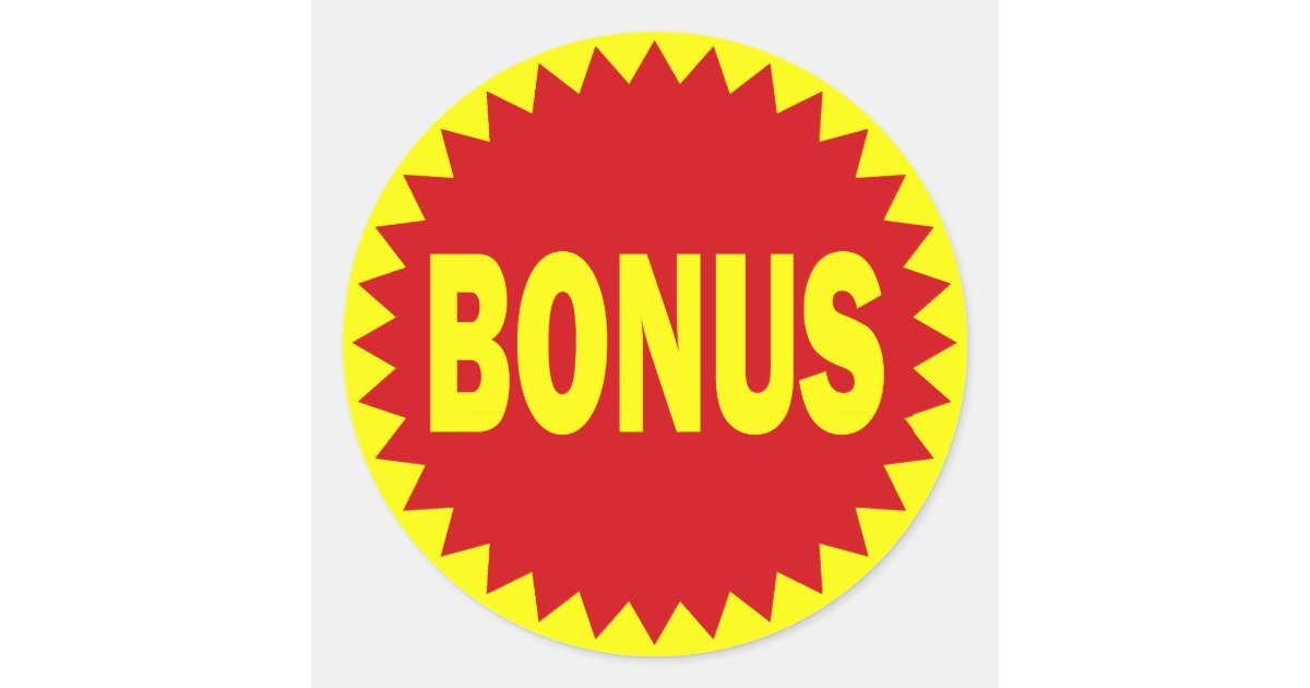 Bonus Retail Sales Sticker | Zazzle