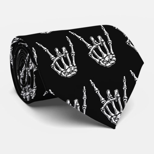 Bony Rock Hand Neck Tie | Zazzle