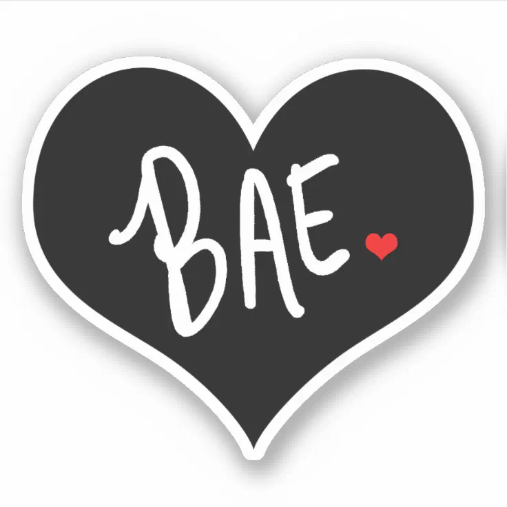 Boo Bae Black Heart Sticker | Zazzle