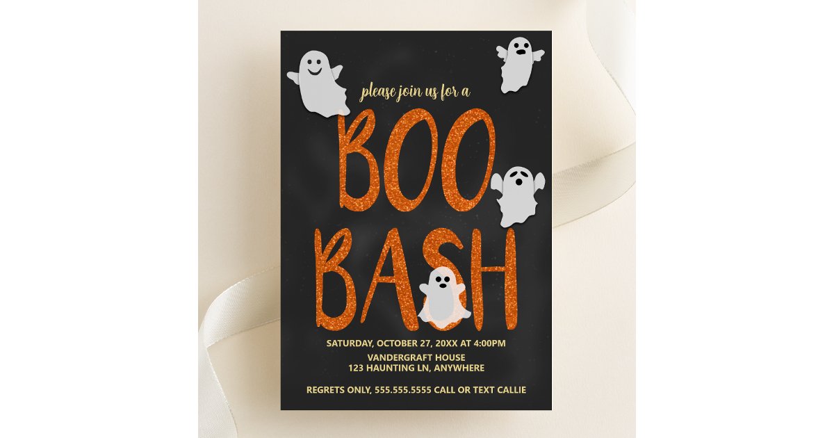Boo Bash Halloween Party Invitation | Zazzle
