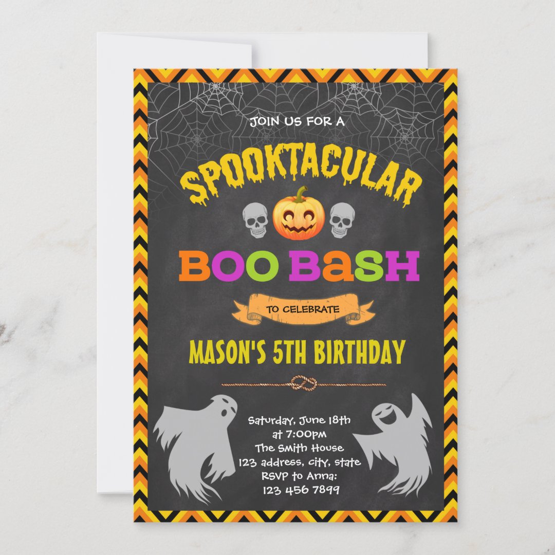 Boo bash party invitation | Zazzle