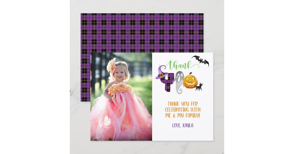 Boo Bash Thank You Photo Card | Zazzle