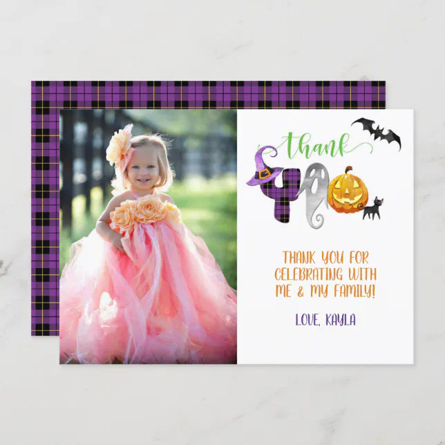 Boo Bash Thank You Photo Card | Zazzle