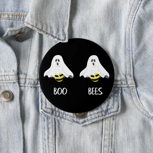 Boo Bees Ghost Humor Halloween Button | Zazzle