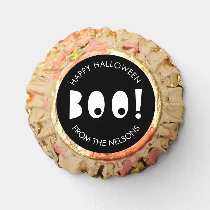 Boo Eyes Trick or Treat Personalized Reese's Peanut Butter Cups | Zazzle
