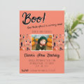 Boo First Birthday Mushrooms Halloween Fall Invitation | Zazzle