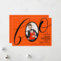 Boo First Halloween Cutest Pumpkin Baby Photo 2 Holiday Card | Zazzle