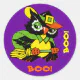 Boo! Funny Owl Halloween Classic Round Sticker | Zazzle