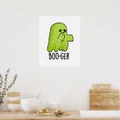 Boo-ger Funny Halloween Booger Ghost Pun Poster | Zazzle