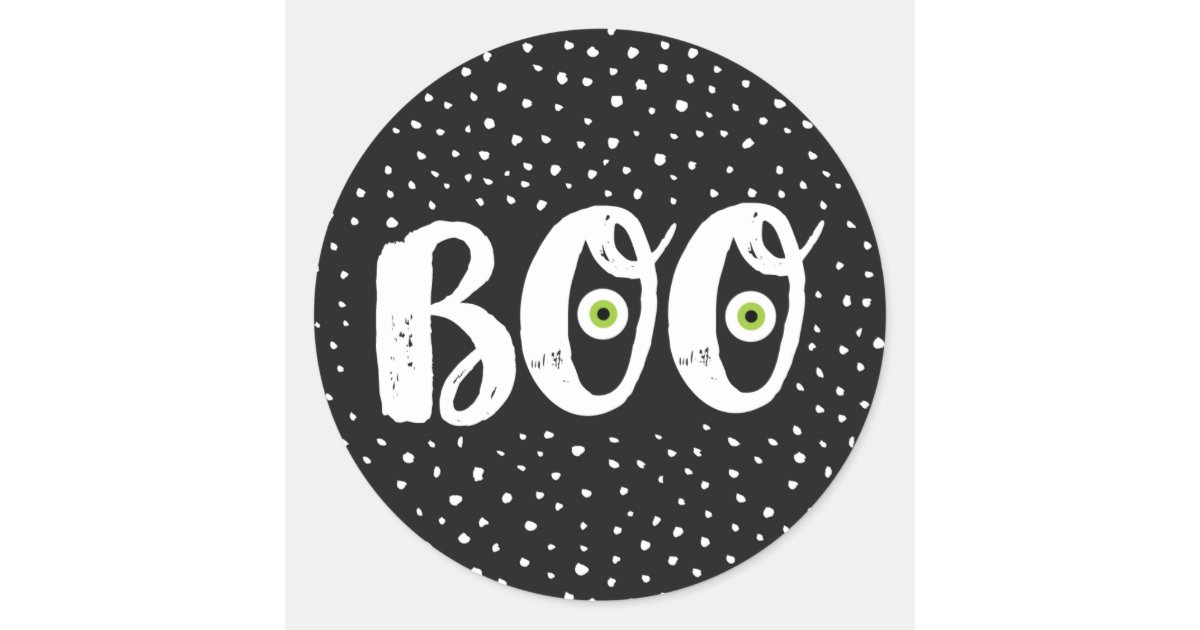 Boo Halloween Classic Round Sticker | Zazzle