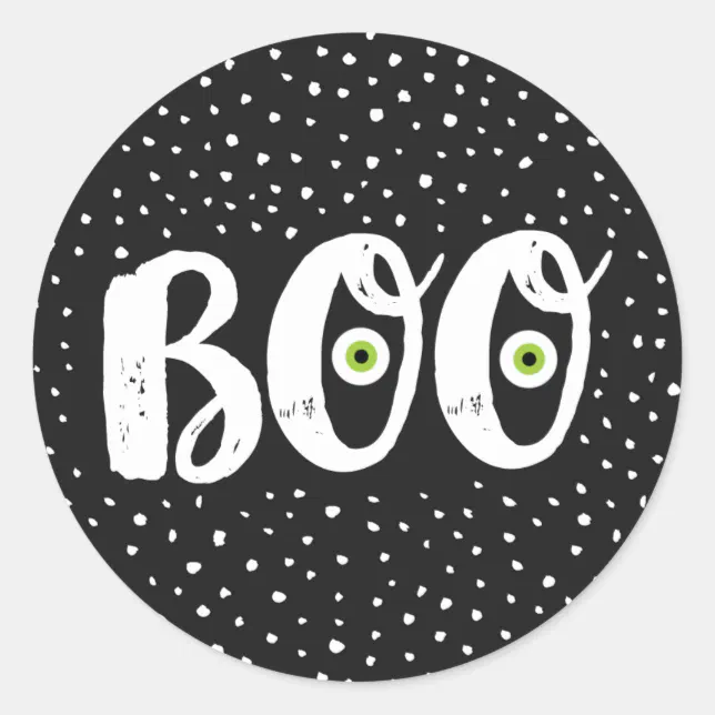 Boo Halloween Classic Round Sticker | Zazzle