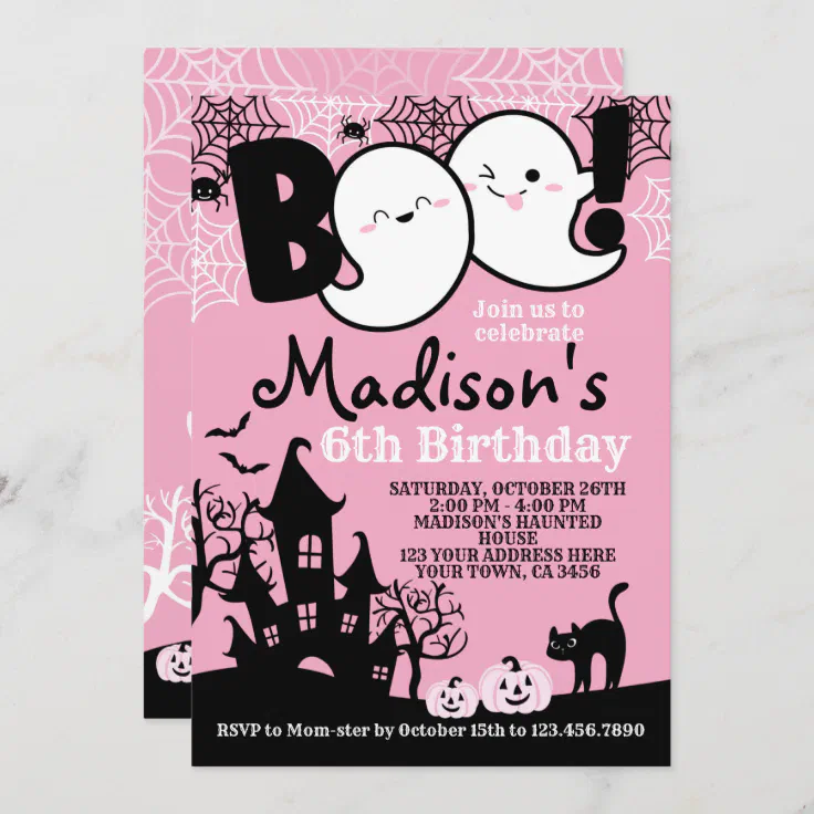 BOO Halloween Invitation | Zazzle