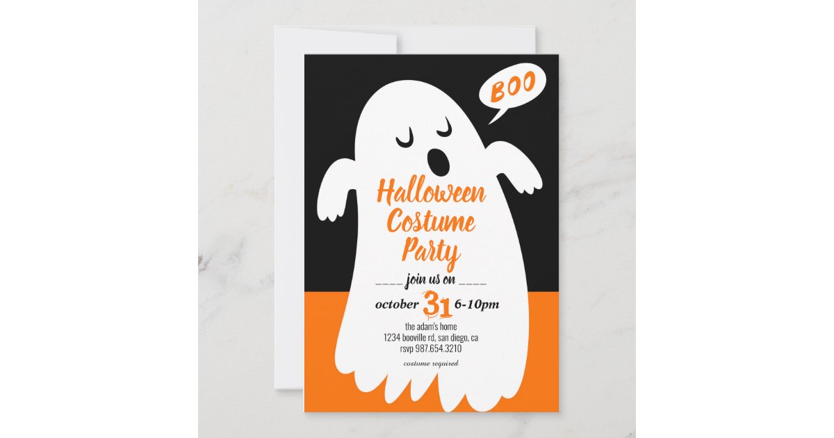 Boo - Halloween Party Invitation | Zazzle