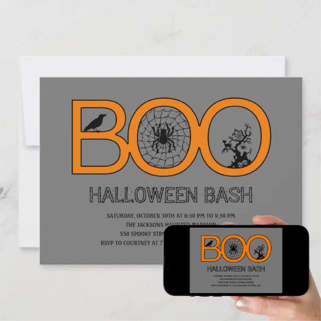 Boo! Halloween Party Invitation | Zazzle