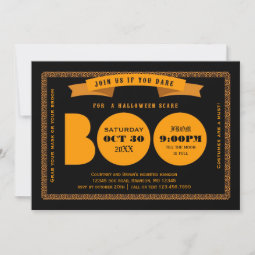 Boo Halloween Party Invitation | Zazzle