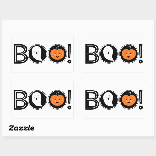 Boo! Halloween Sticker | Zazzle