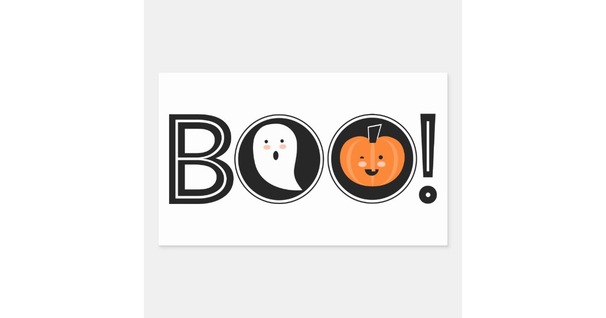 Boo! Halloween Sticker | Zazzle