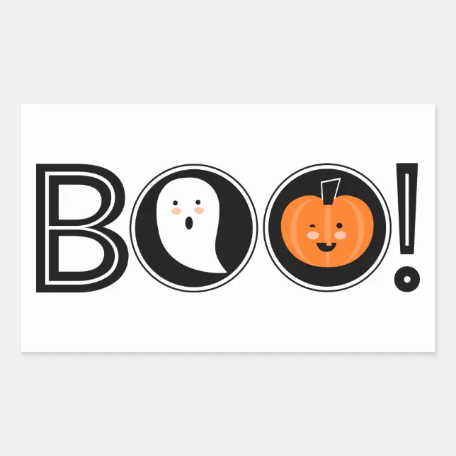 Boo! Halloween Sticker | Zazzle