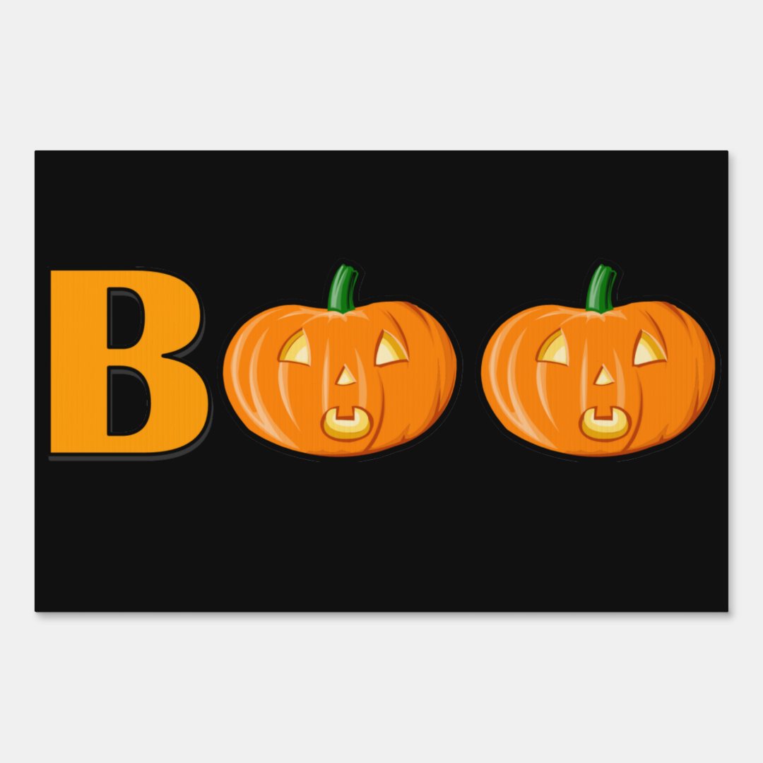 BOO Halloween Yard Sign | Zazzle