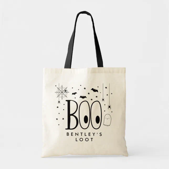 Boo Hallowen Trick or Treat Tote Bag | Zazzle